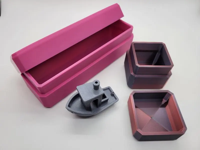Slip-On Square Storage Container | 3D Printed Storage